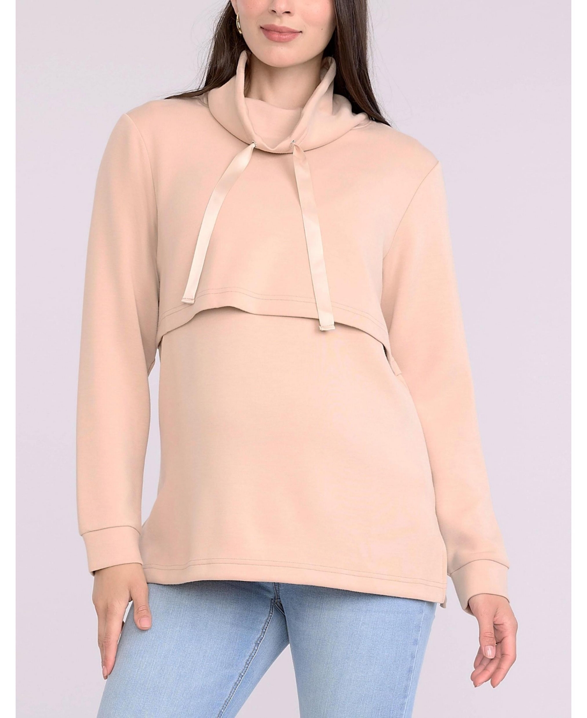 Click here for Motherhood Maternity Womens Funnel Neck Pullover N... prices