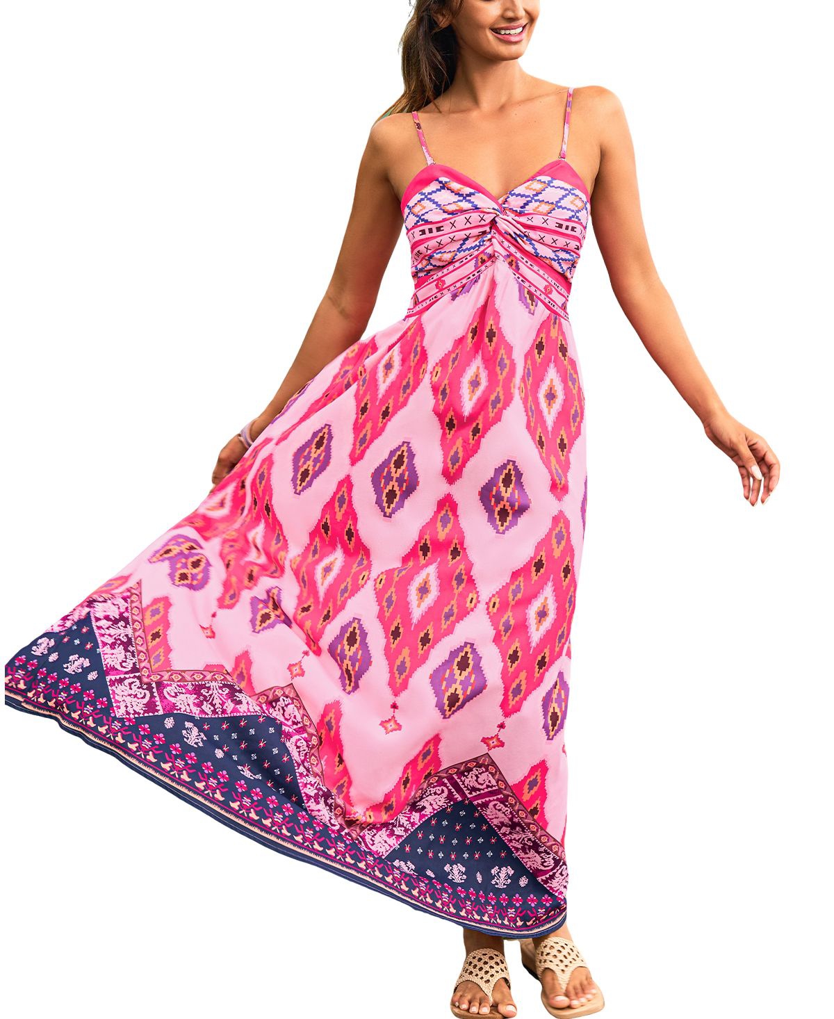 Click here for Cupshe Womens On the Right Path Boho Beach Dress -... prices