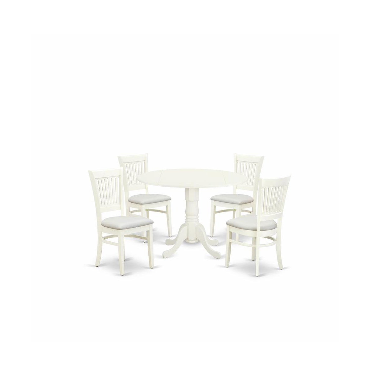 Click here for East West Furniture 5-Piece Kitchen Table Set- 4 D... prices