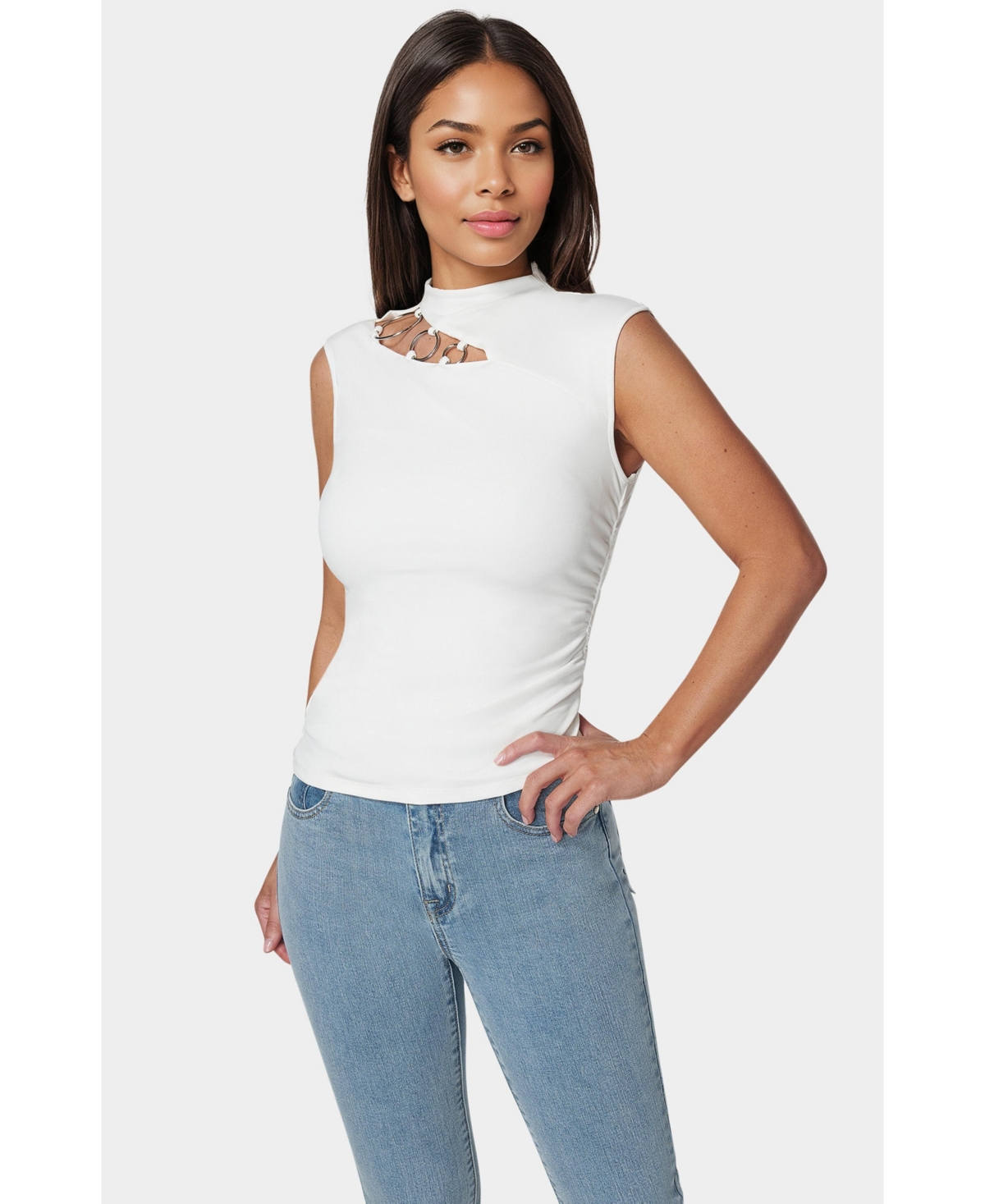Click here for Bebe Womens Assymmetrical Top - Pristine prices