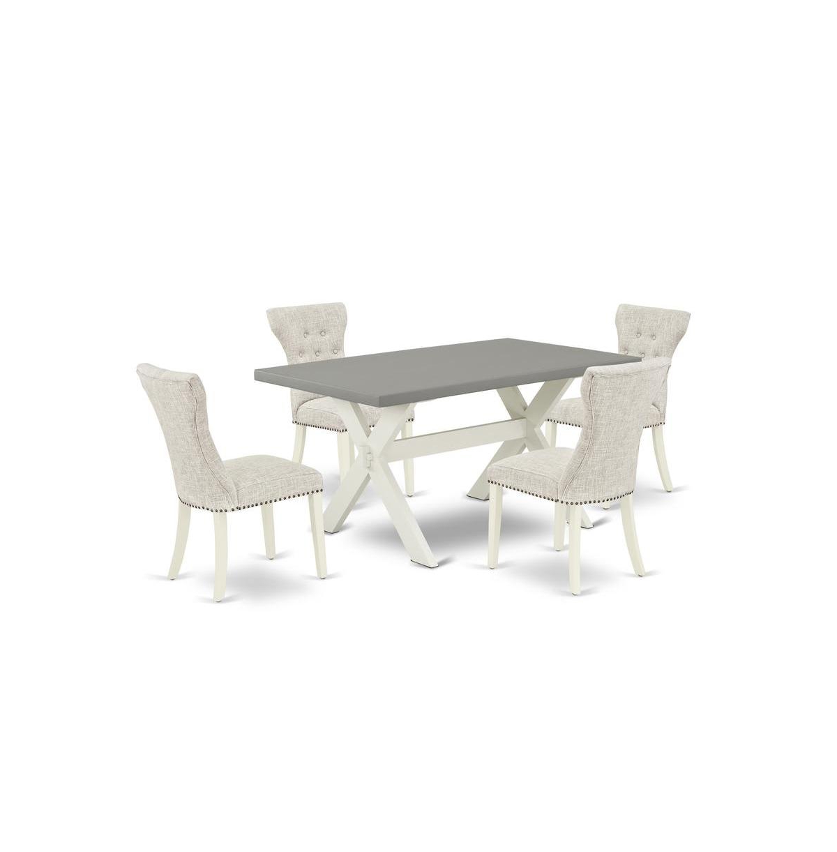 Click here for East West Furniture 5-Pc Dining Table Set- 4 Dinin... prices