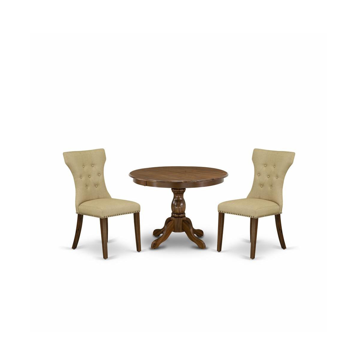 Click here for East West Furniture 3 Piece Kitchen Set - Acacia W... prices