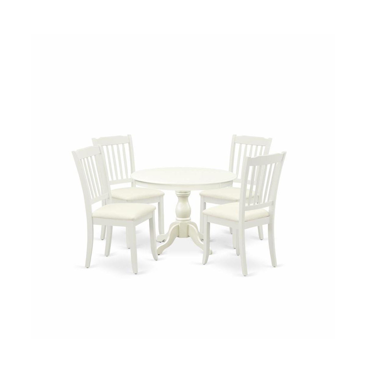 Click here for East West Furniture 5 Piece Kitchen Set - Linen Wh... prices