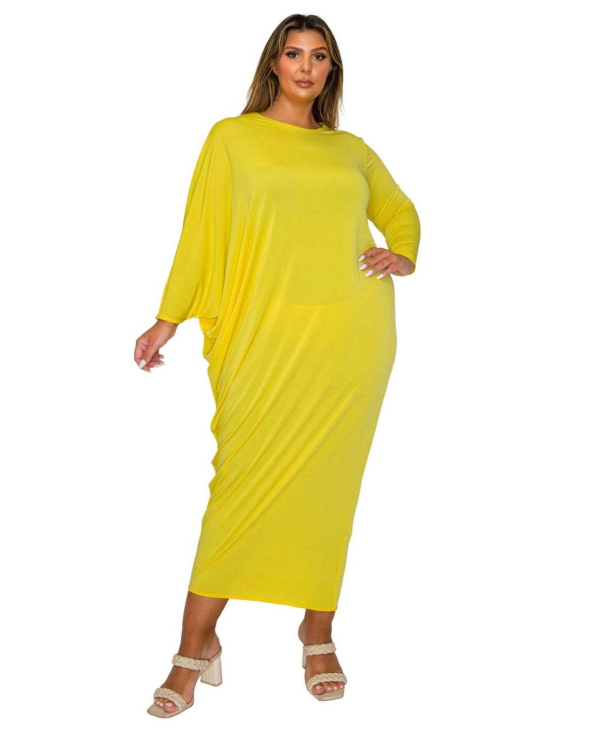 Click here for L I V D Plus Size Louella Asymmetrical Maxi Dress... prices