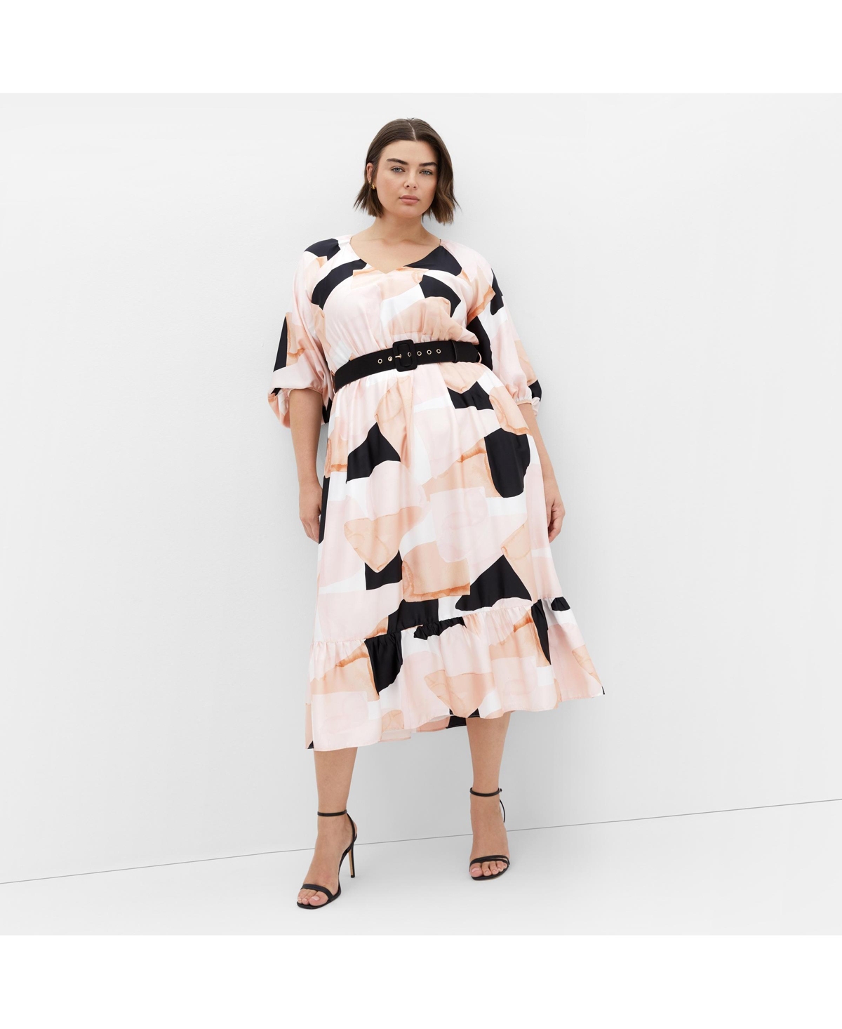 Click here for City Chic Plus Size Betty Print Midi Dress - Playf... prices