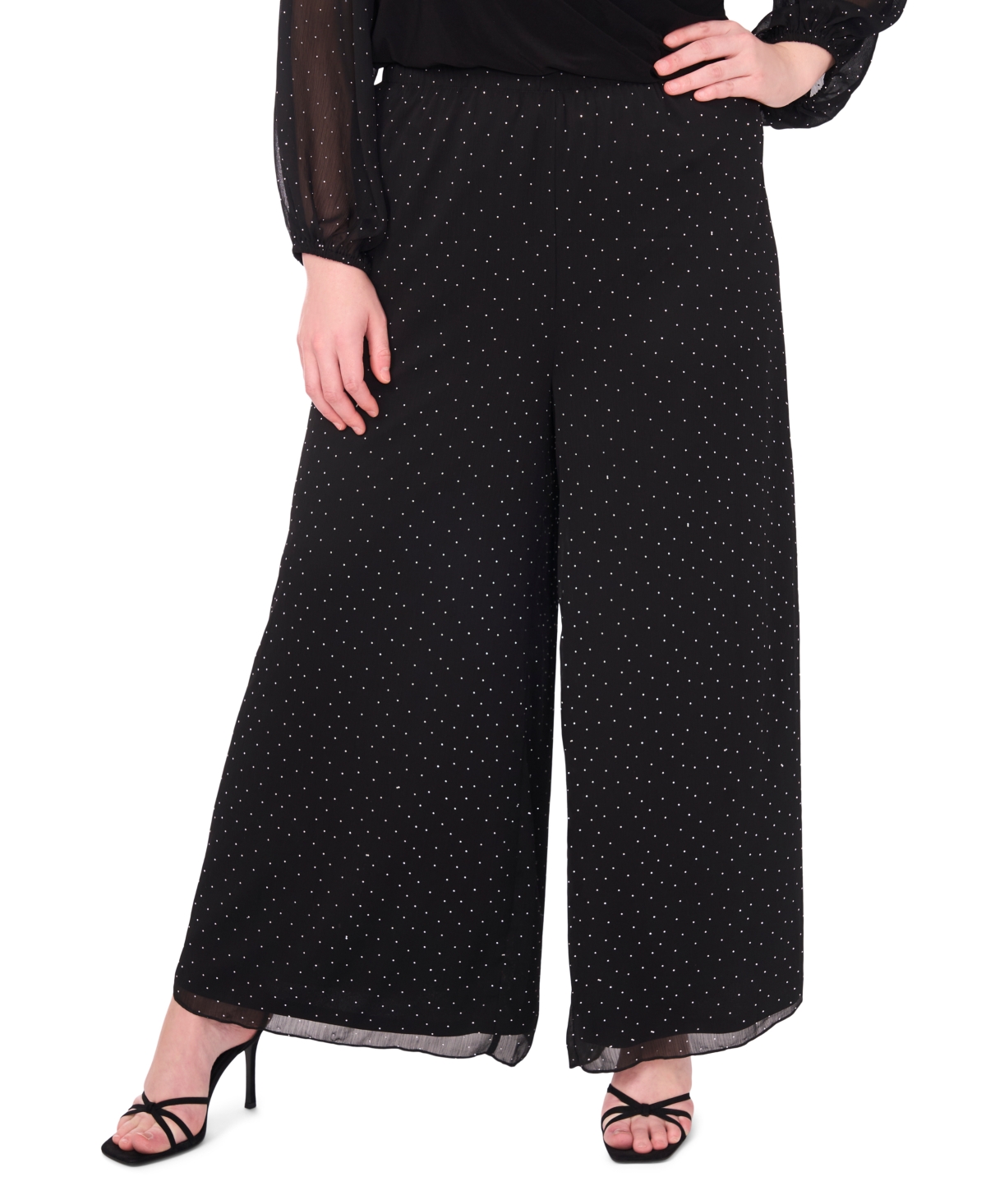 Click here for Msk Womens Palazzo Pull-On Pants - Black prices