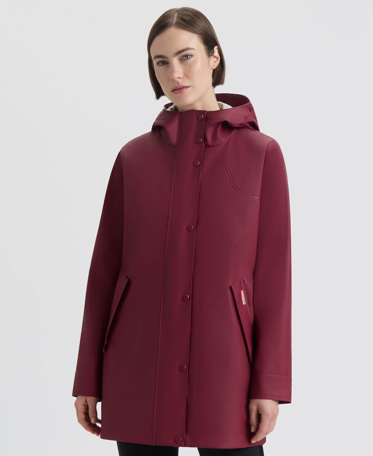 Click here for Hunter Womens Hooded Rubberized Waterproof Rain Co... prices