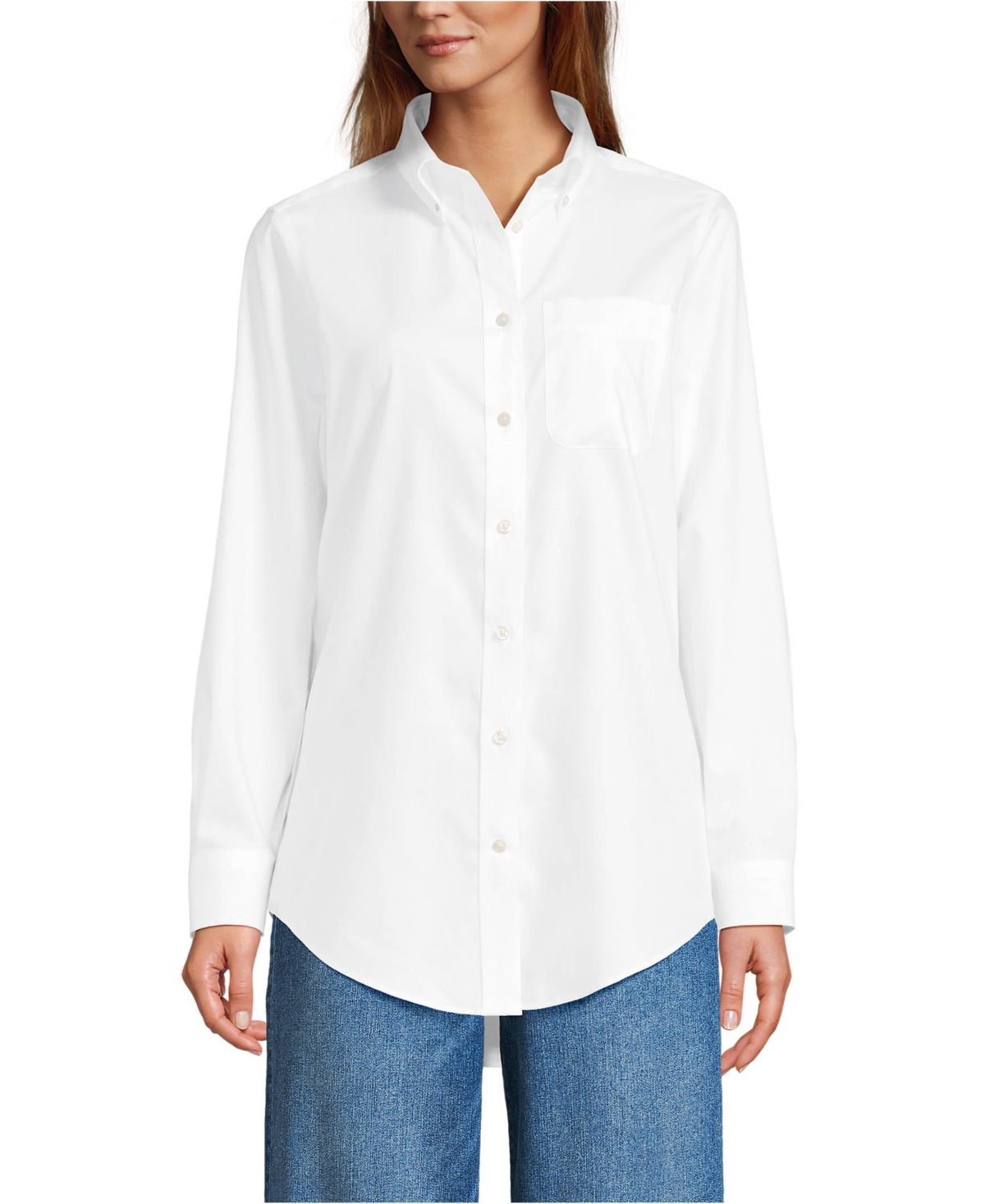 Click here for Lands End Womens No Iron Pinpoint Mens Fit Shirt -... prices