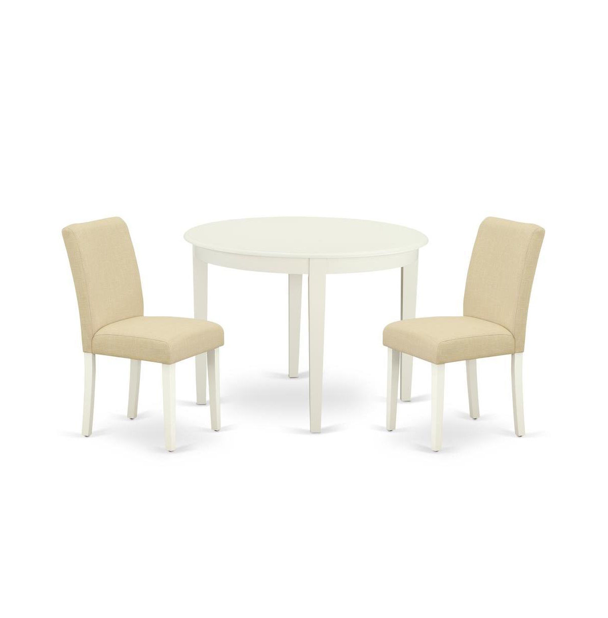Click here for East West Furniture Dining Room Set Linen White -... prices