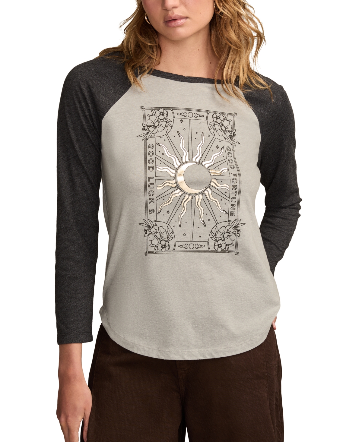 Click here for Lucky Brand Womens Good Fortune Sun Poster T-shirt... prices