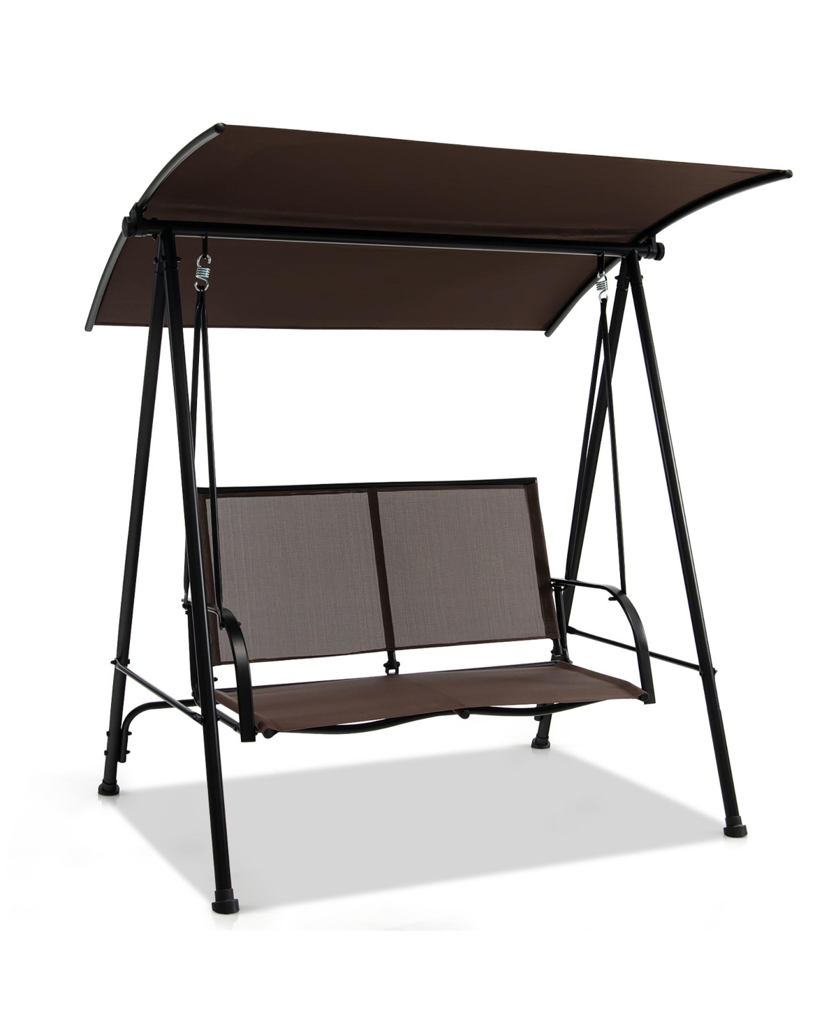 Click here for Gymax 2-Person Patio Swing Seat Swing Bench Canopy... prices