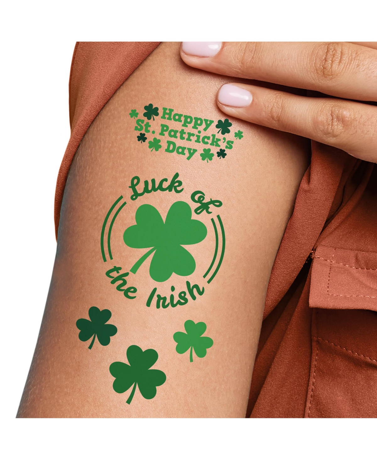 Click here for Big Dot of Happiness St. Patricks Day Tattoos  Gre... prices