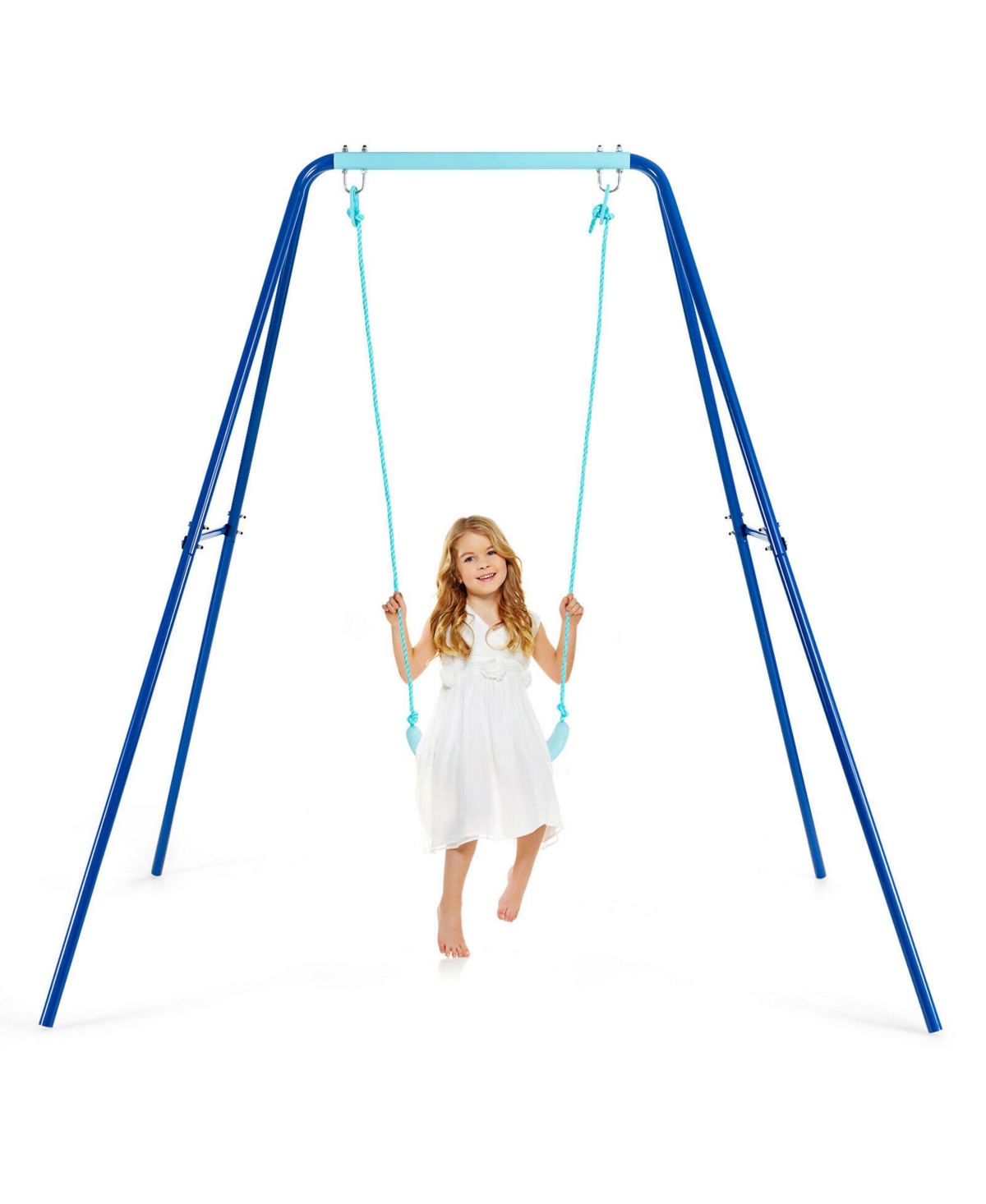 Click here for Gymax Outdoor Kids Swing Set Heavy Duty Metal A-Fr... prices
