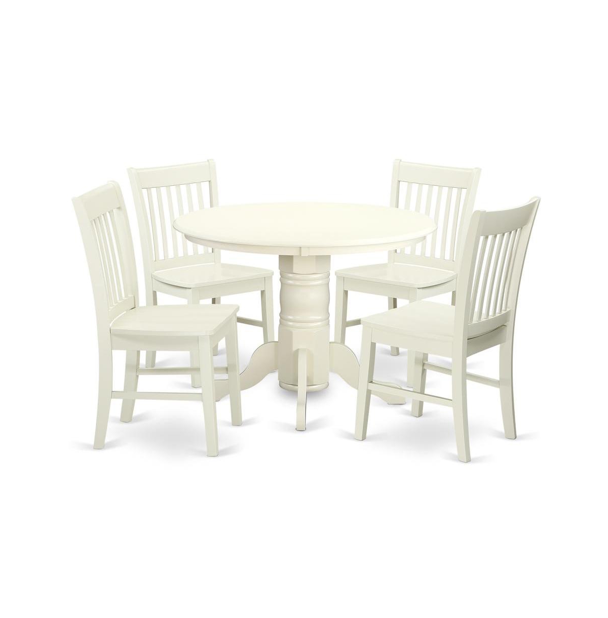 Click here for East West Furniture Dining Room Set Linen White -... prices