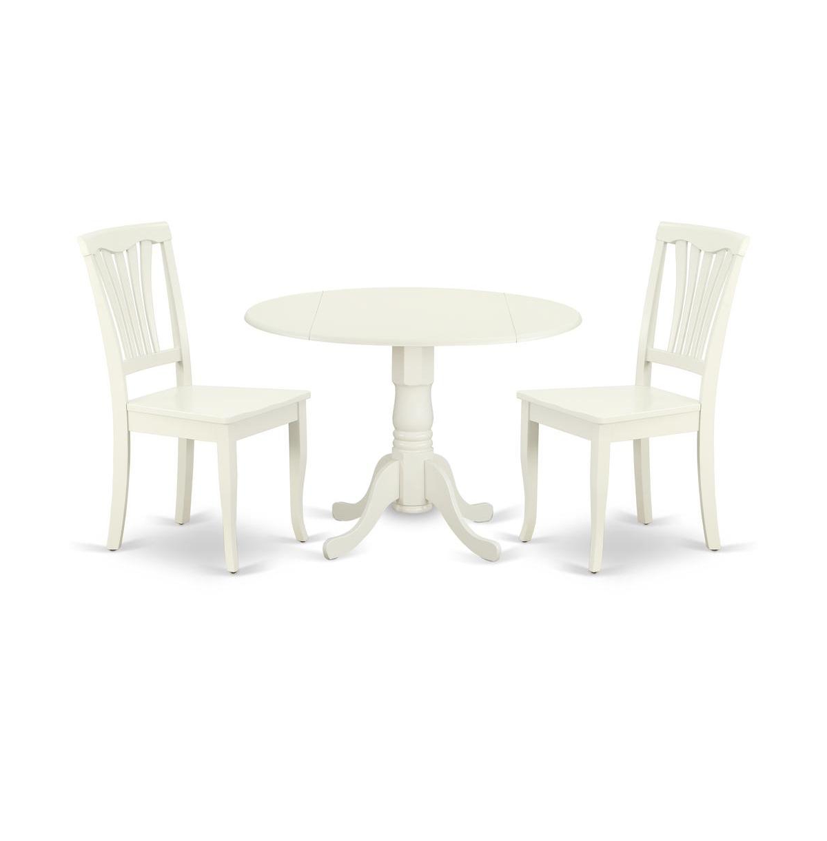 Click here for East West Furniture Dining Room Set Linen White -... prices