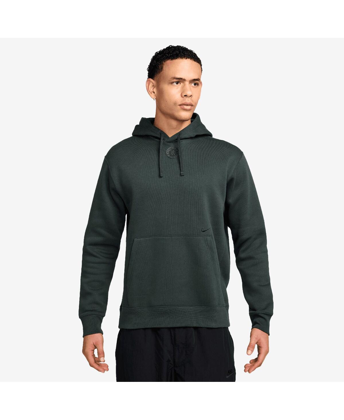 Click here for Nike Mens Green Chelsea Club Pullover Hoodie - Gre... prices