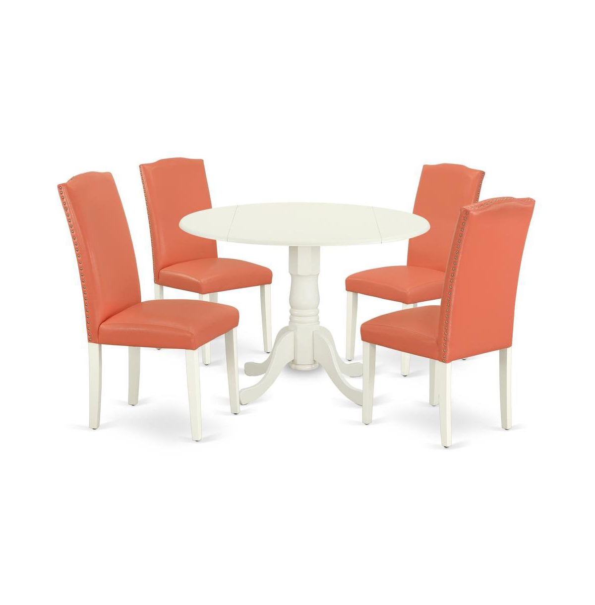 Click here for East West Furniture Dining Room Set Linen White -... prices