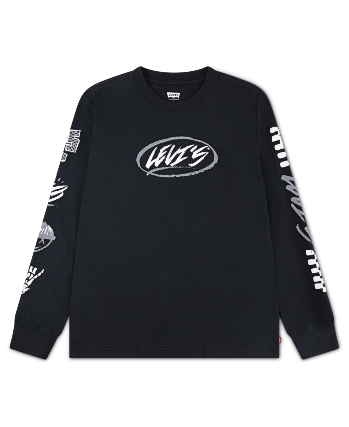 Click here for Levis Big Boys Skater Doodle Long Sleeve T-Shirt -... prices