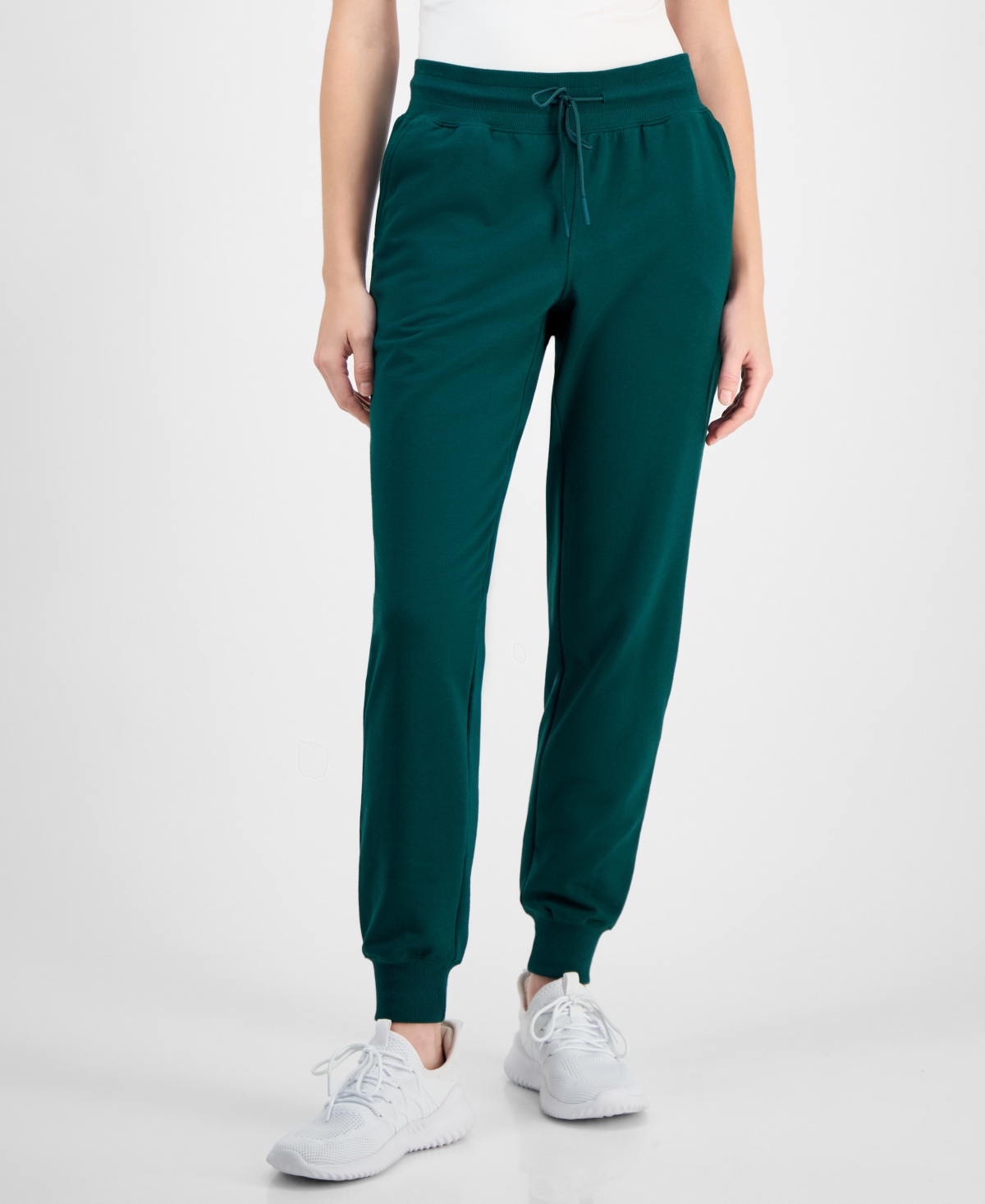 Click here for Id Ideology Womens Relaxed High-Rise Fleece Jogger... prices