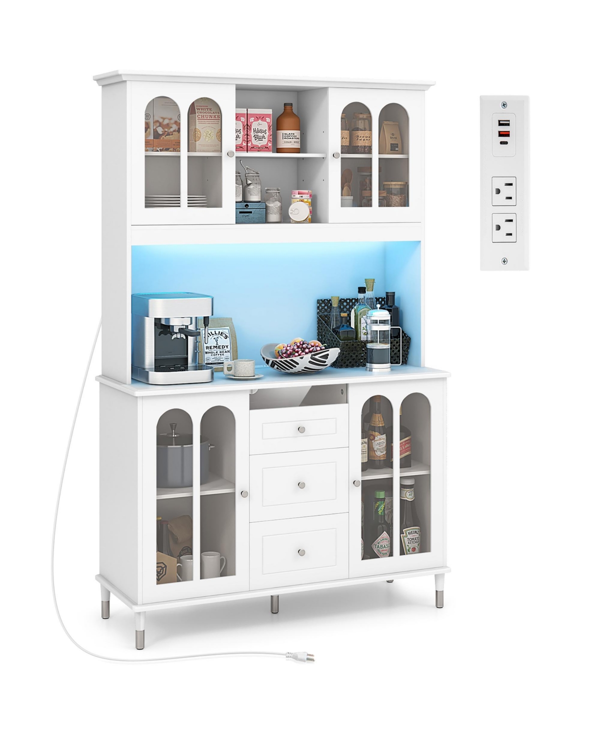 Click here for Gymax 73 Tall Kitchen Pantry Storage Cabinet w/ Le... prices