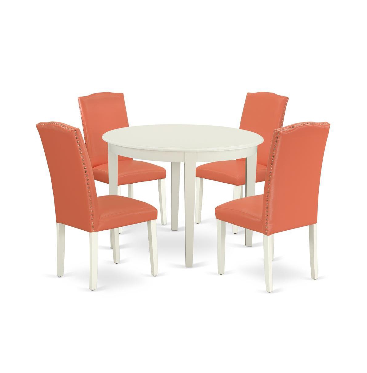 Click here for East West Furniture Dining Room Set Linen White -... prices