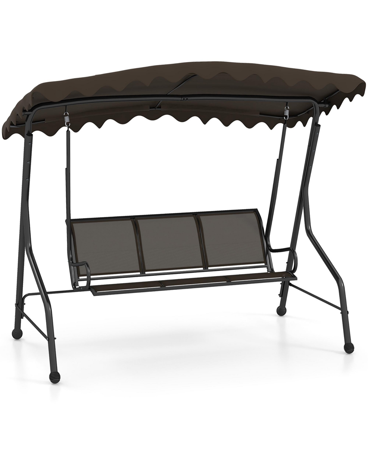 Click here for Gymax 3-Seat Outdoor Swing Porch Canopy Swing w/ A... prices