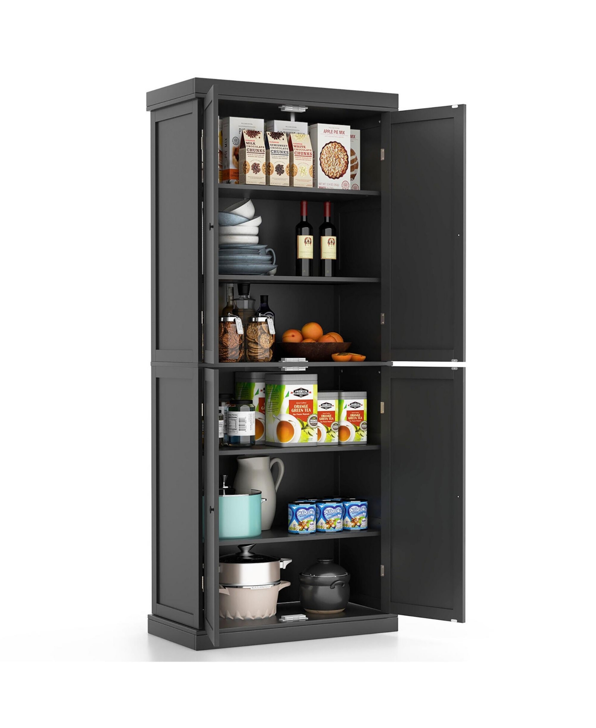 Click here for Gymax 72.5 Kitchen Pantry w/4 Door 6-Tier Shelves... prices