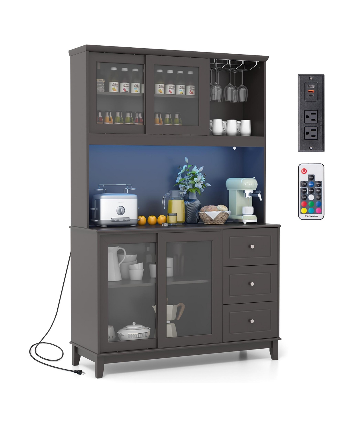 Click here for Gymax Kitchen Pantry Storage Cabinet Kitchen Hutch... prices