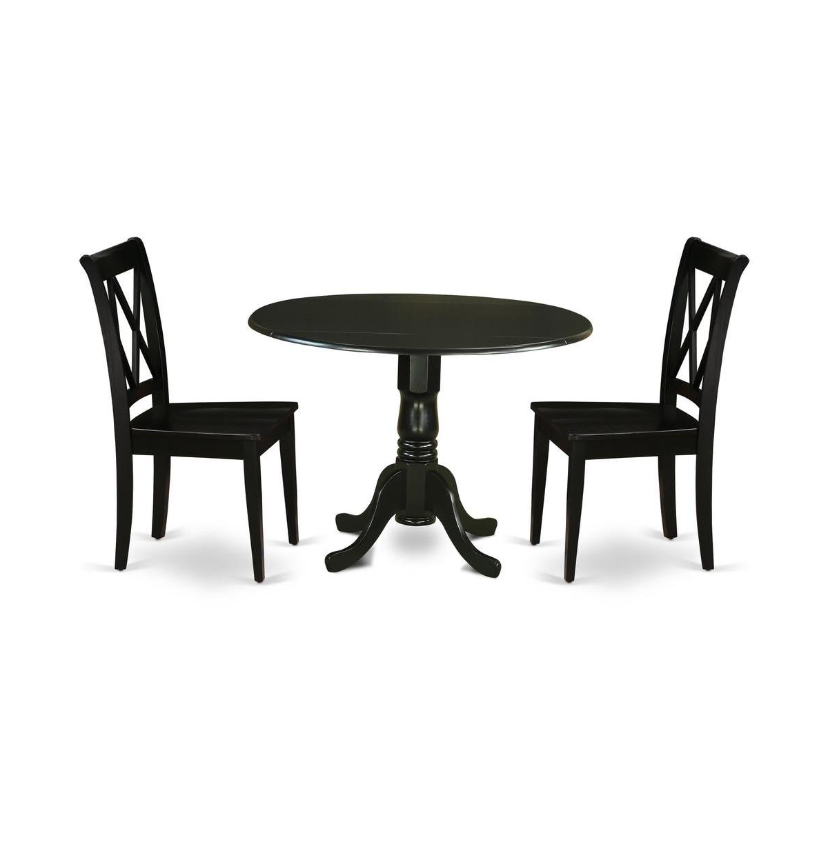 Click here for East West Furniture Dining Room Set Black - Black prices