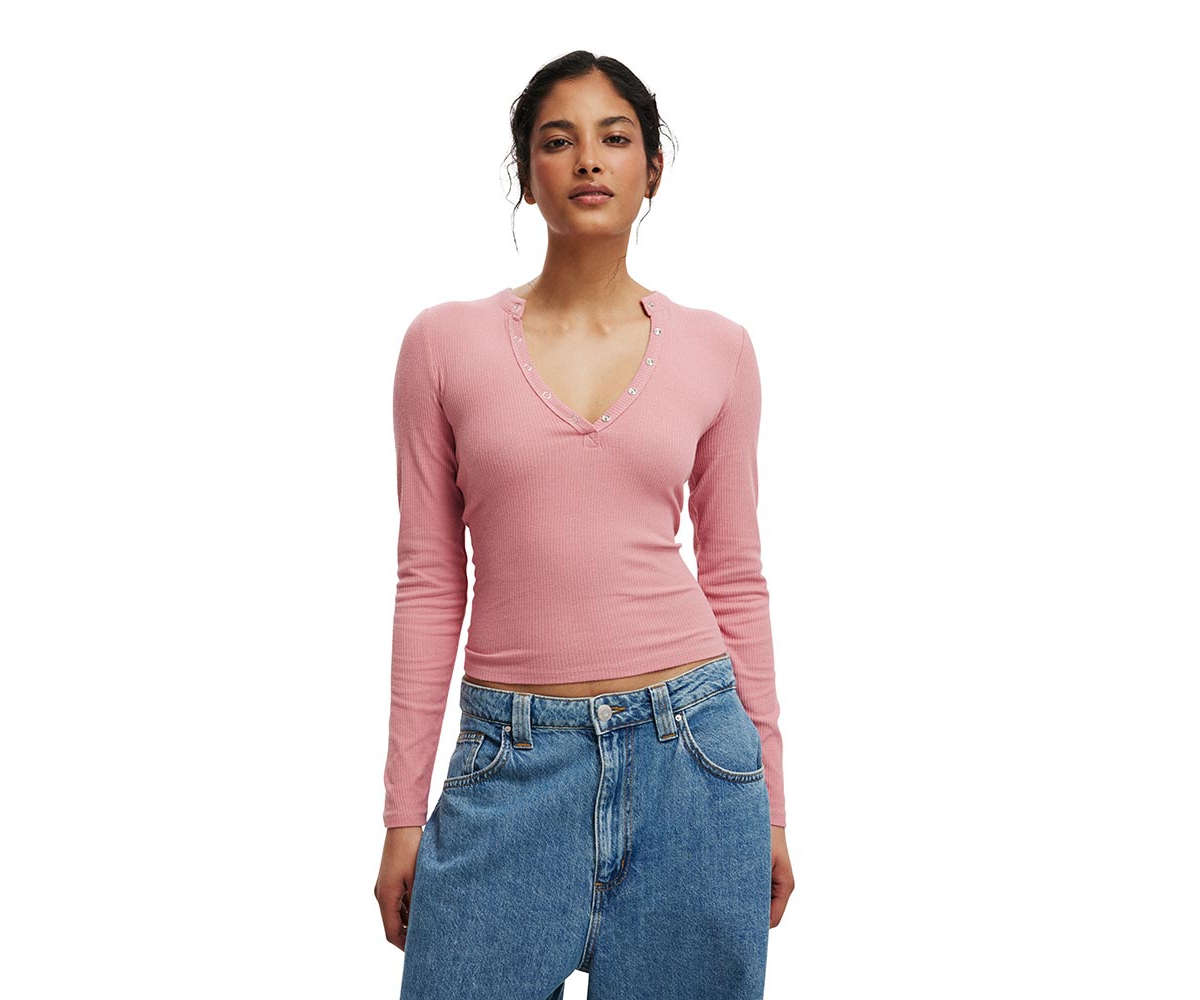 Click here for Cotton On Womens Ryan Henley Long Sleeve - Vintage... prices