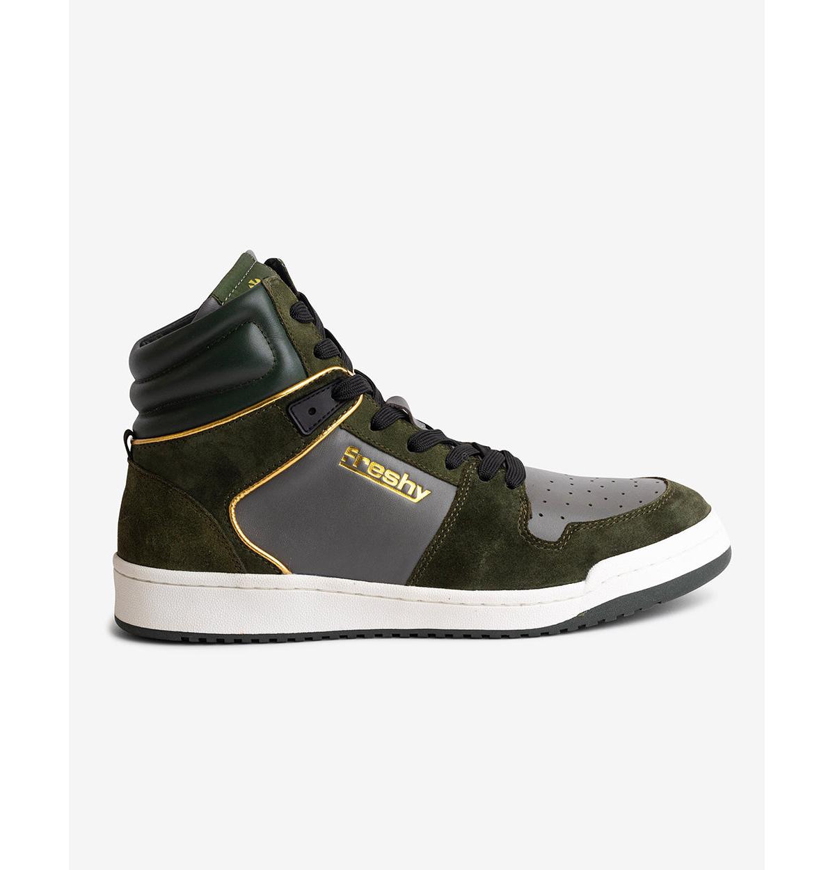Click here for Freshy Mens Bounce Sneaker - Olive/grey prices