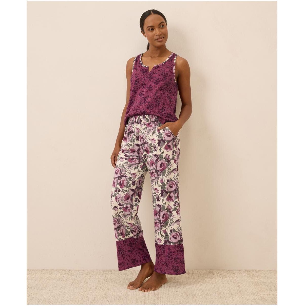 Click here for Pact Organic Cotton Staycation Sleep Tank - Gather... prices