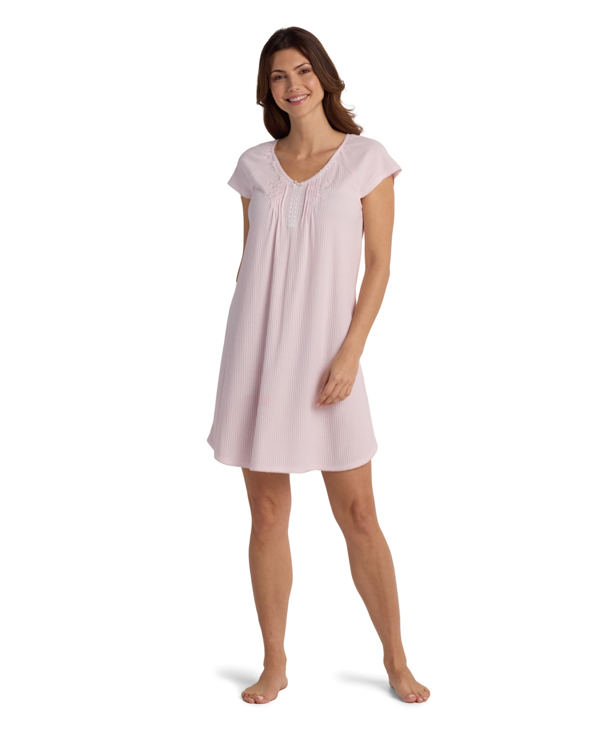 Click here for Miss Elaine Womens Short Sleeve Solid Night Dress... prices