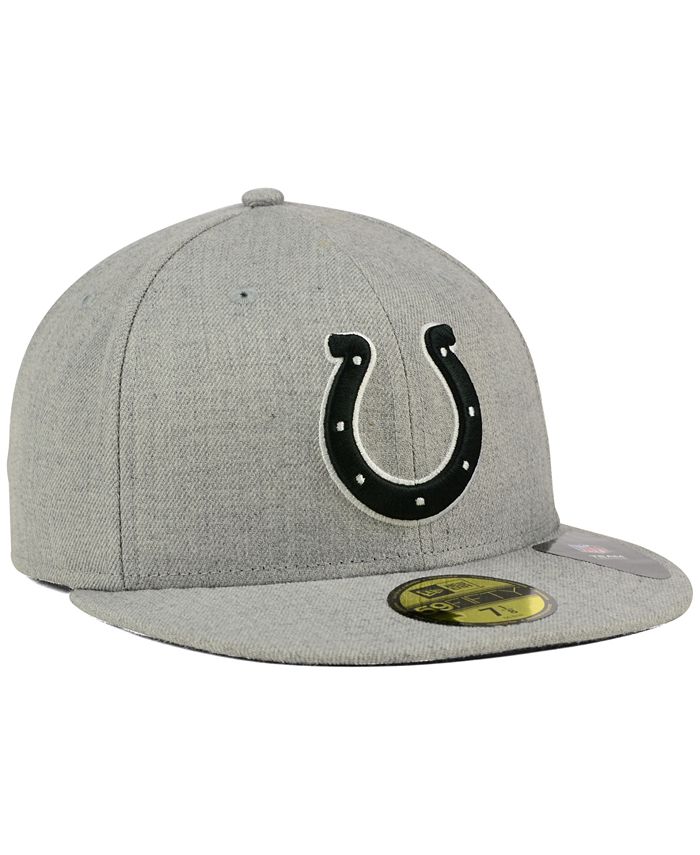 New Era Indianapolis Colts Heather Black White 59FIFTY Fitted Cap - Macy's