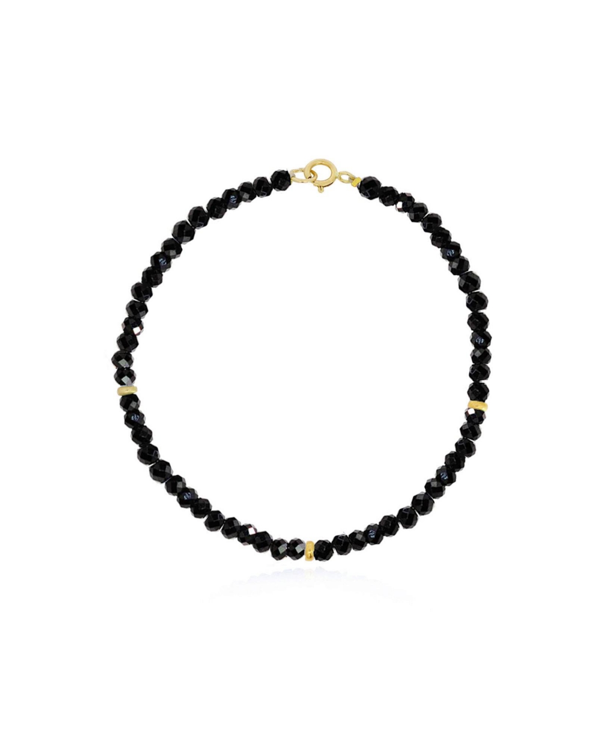 Click here for The Lovery Black Spinel Bead Bracelet 14K Gold - B... prices