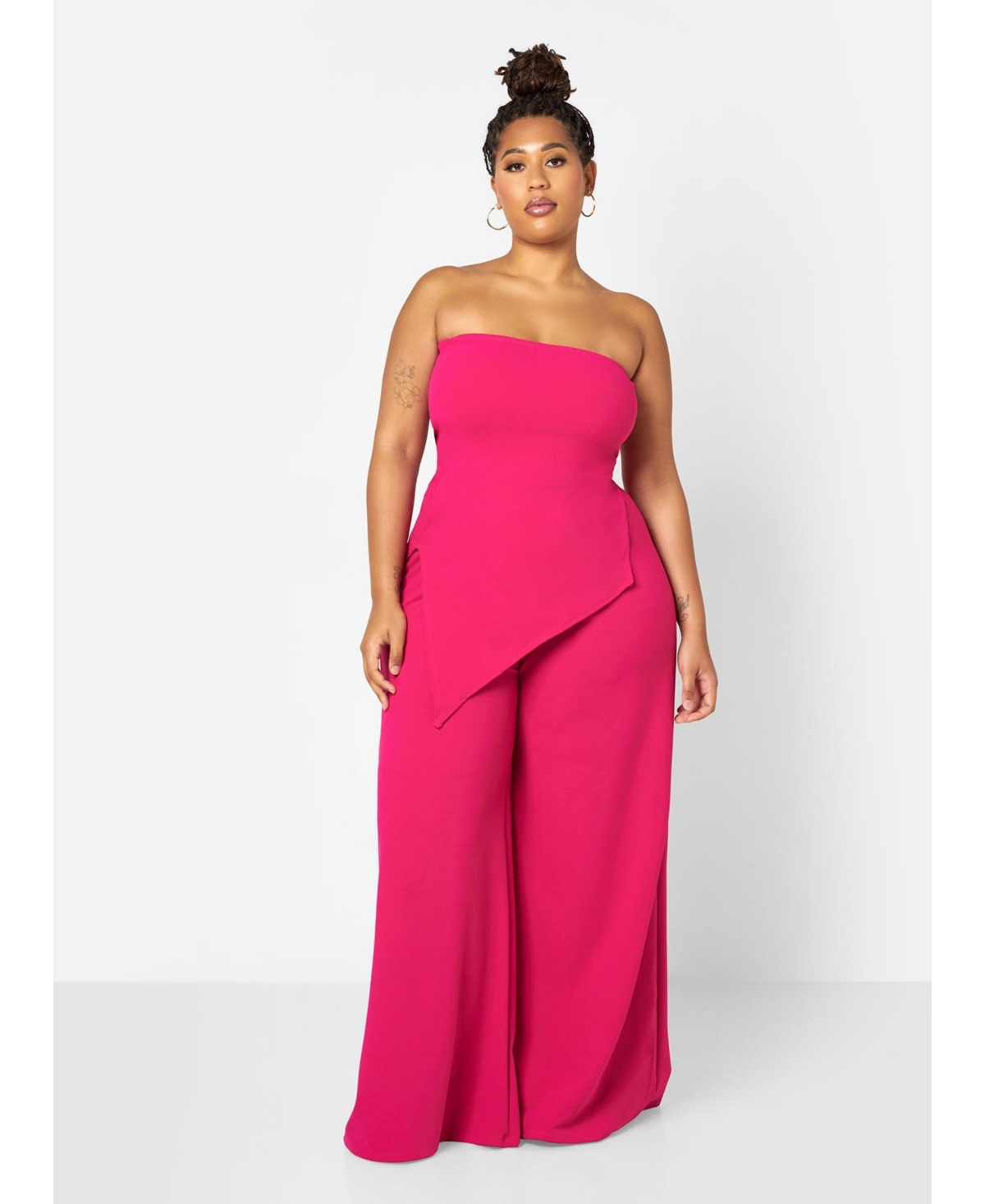 Click here for Rebdolls Womens Wide Leg High Waist Pants - Pink prices