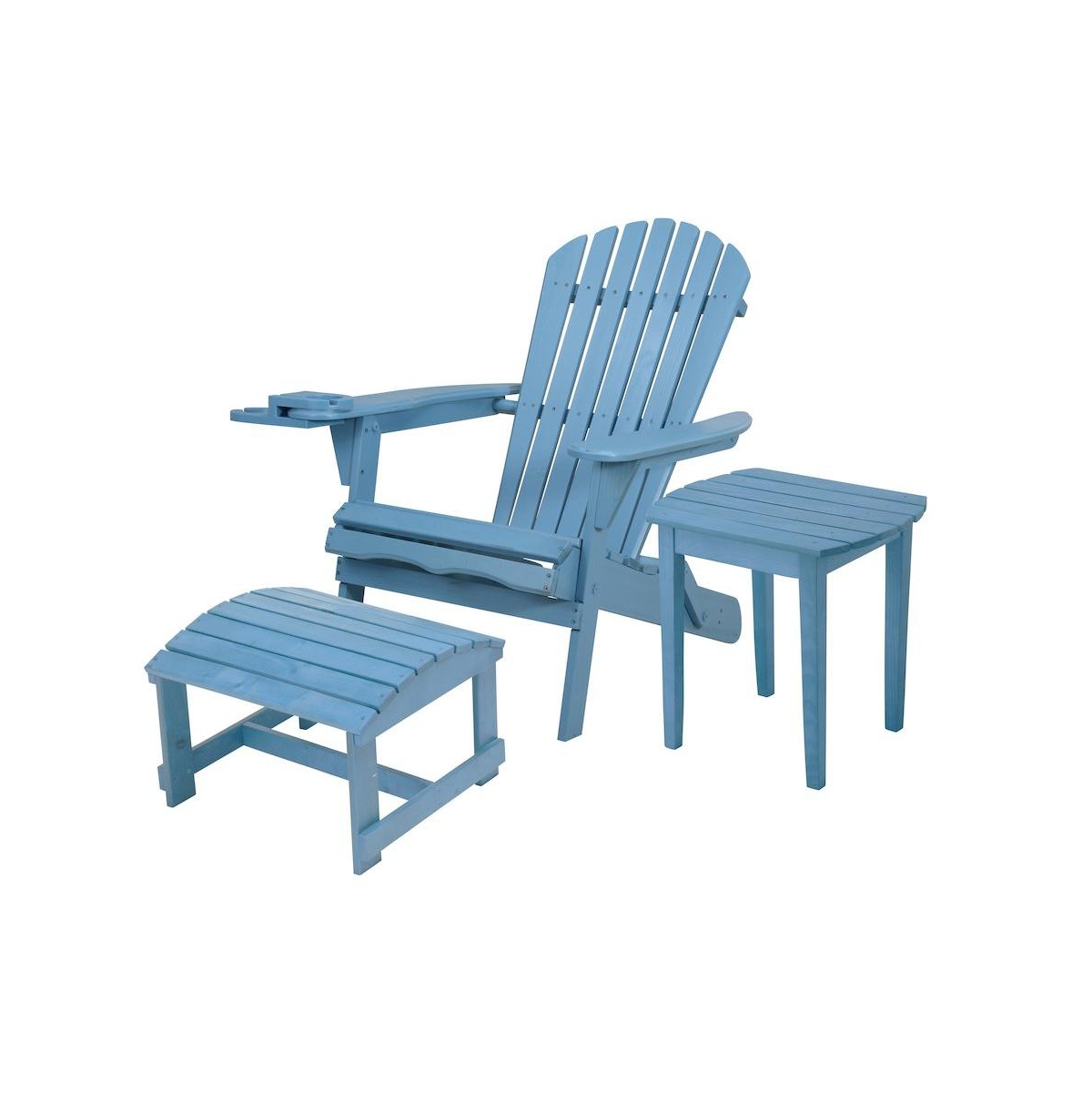 Click here for Jiallo Foldable Adirondack Chair With Cup Holder B... prices