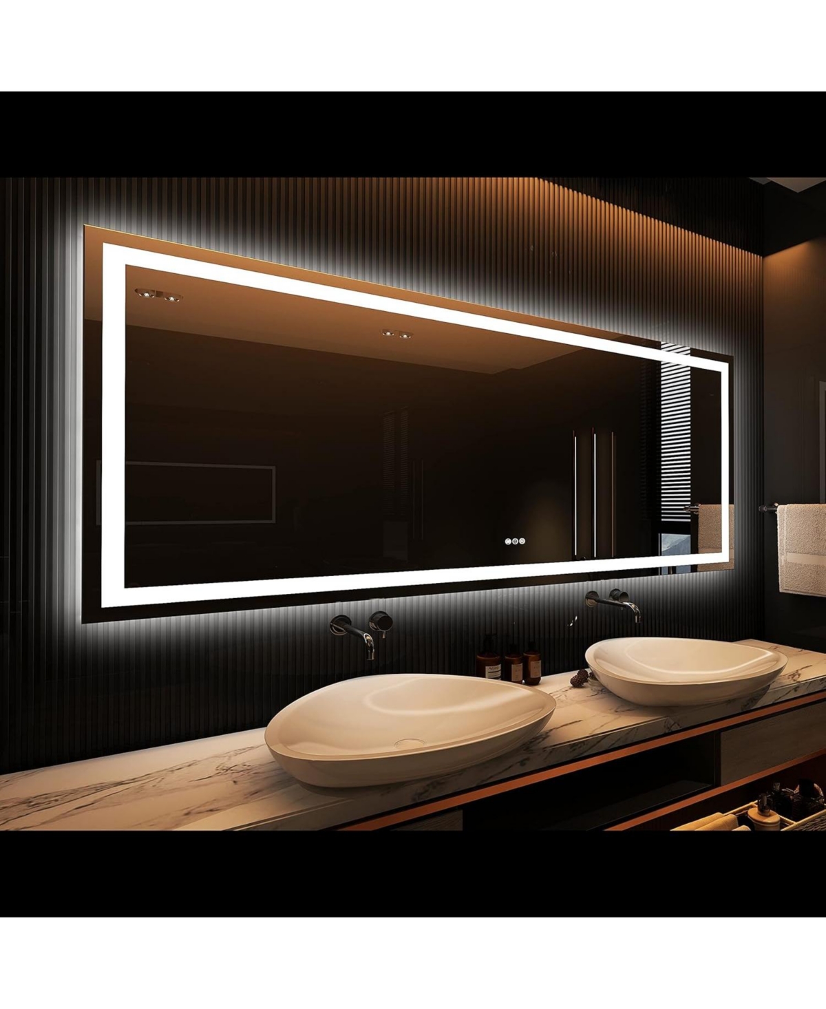 Click here for Amorho Led Bathroom Mirror  84 x 32 with Front Lig... prices