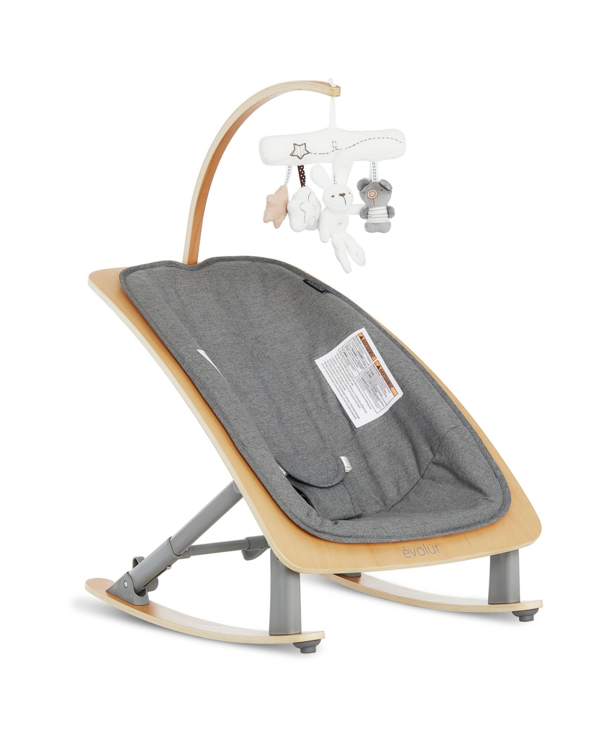 Click here for Evolur Tory 2-in-1 Rocker & Chair in Light Gray -... prices