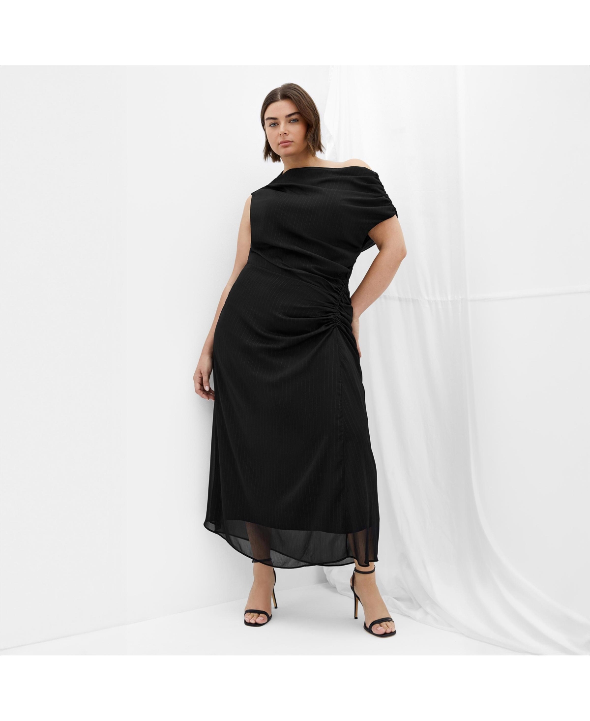 Click here for City Chic Plus Size Vivid Maxi Dress - Metallic bl... prices