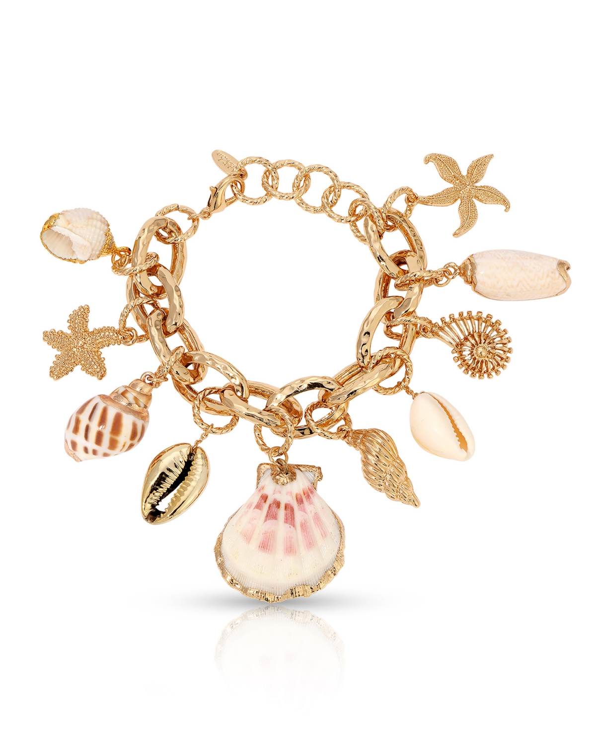 Click here for Ettika Mermaid Tears Shell and Gold - Tone Bracele... prices
