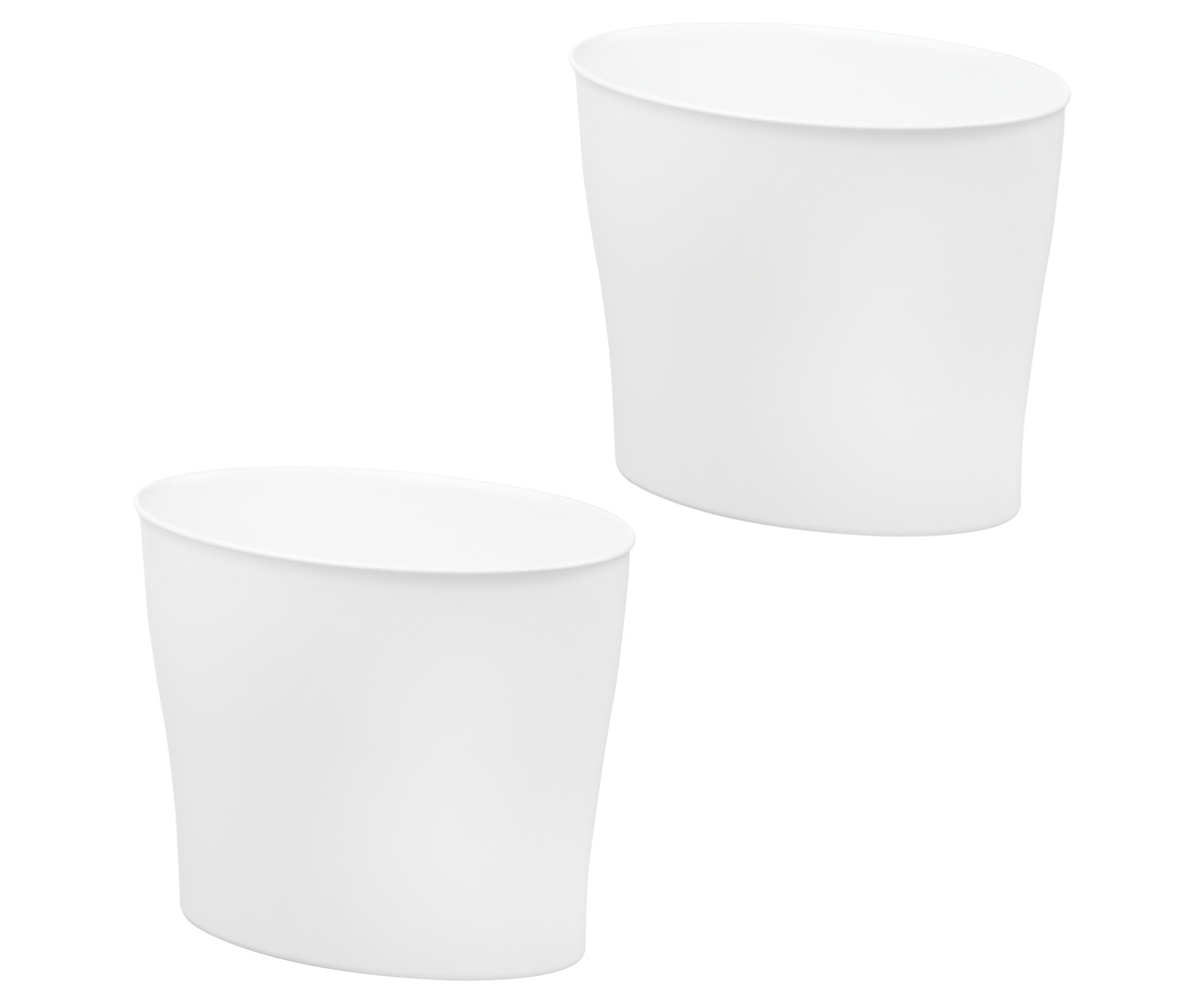 Click here for iDesign Small Oval Plastic Bathroom Trash Can - Se... prices