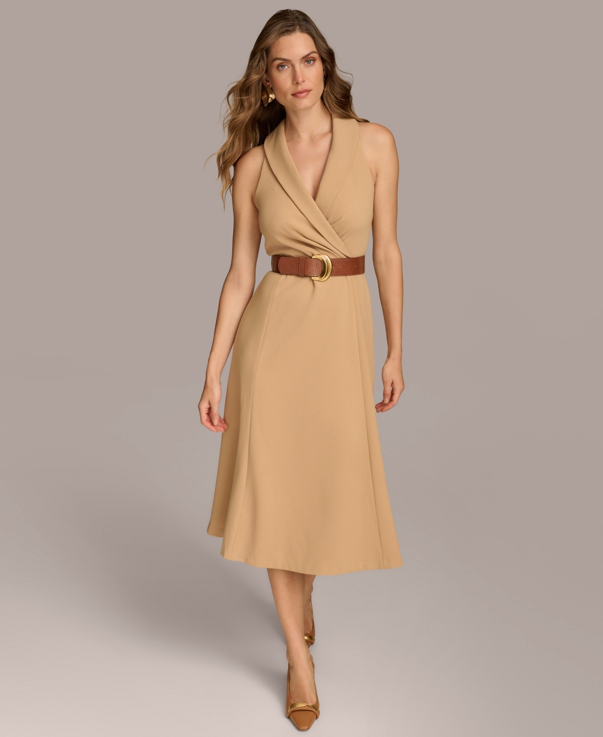Click here for Donna Karan New York Womens V-Neck Sleeveless Midi... prices