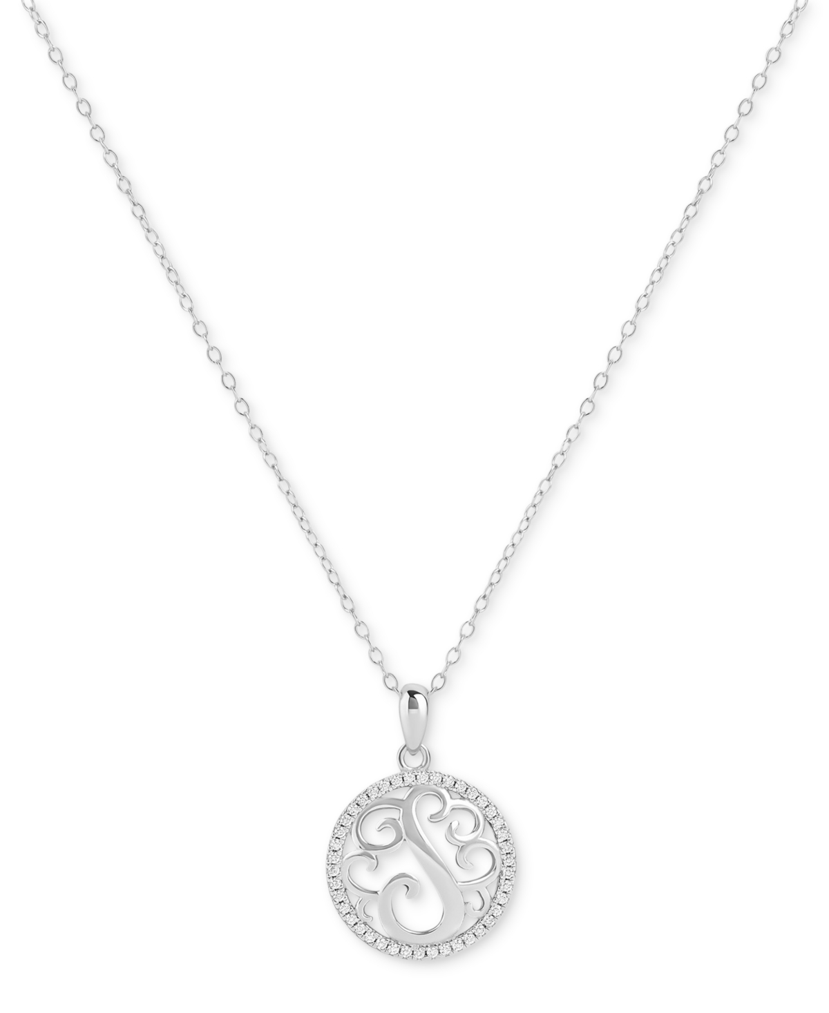 Click here for Giani Bernini Cubic Zirconia Filigree Initial S Mo... prices