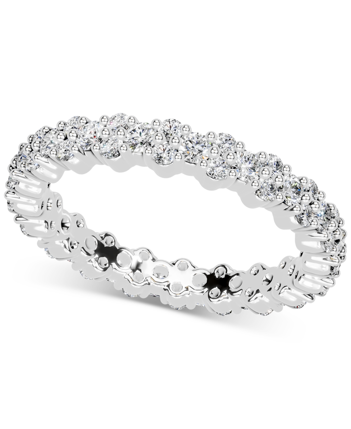 Click here for Diamond Cluster Eternity Band (1 ct. t.w.) in Plat... prices