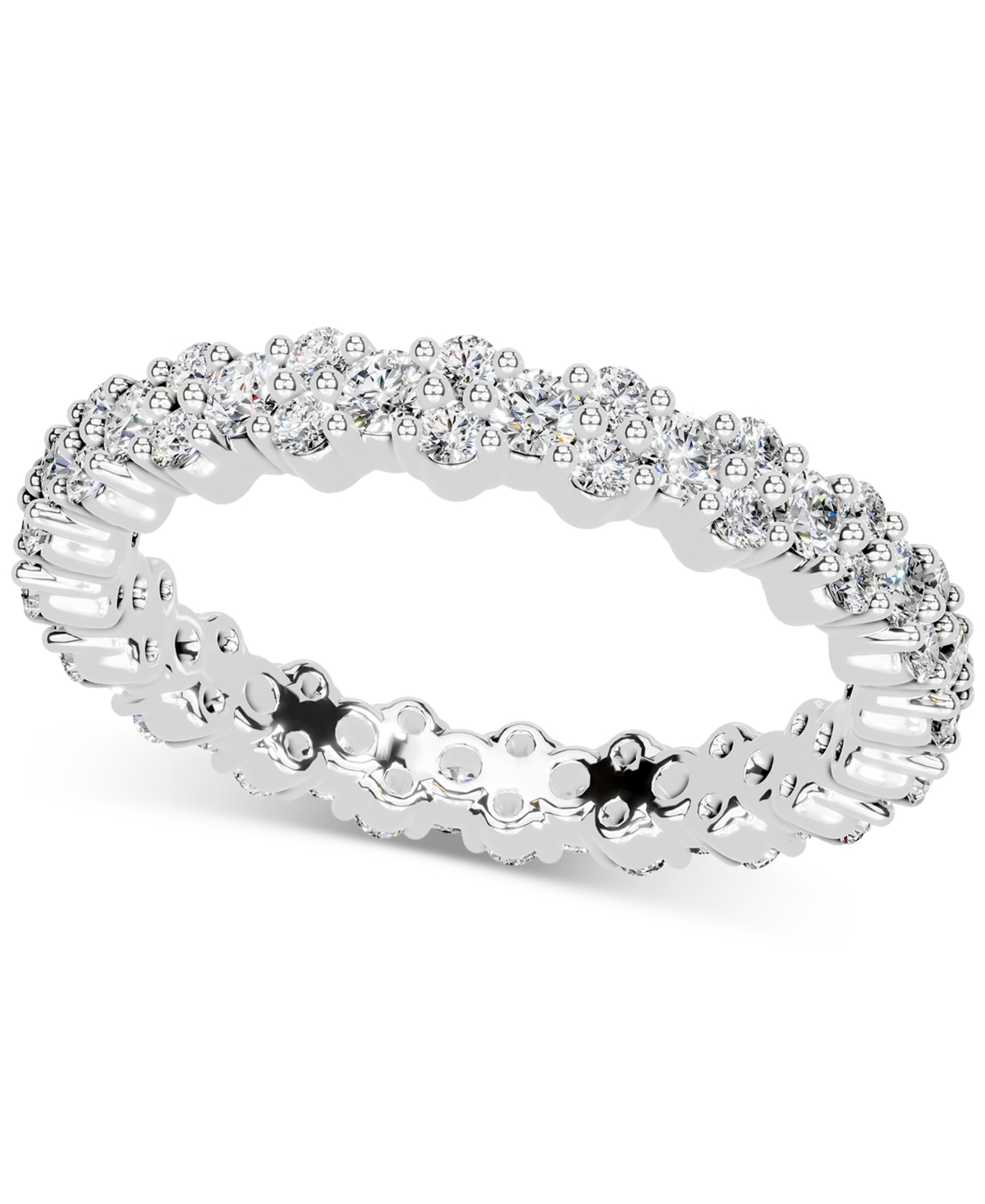 Click here for Diamond Cluster Eternity Band (1 ct. t.w.) in Plat... prices