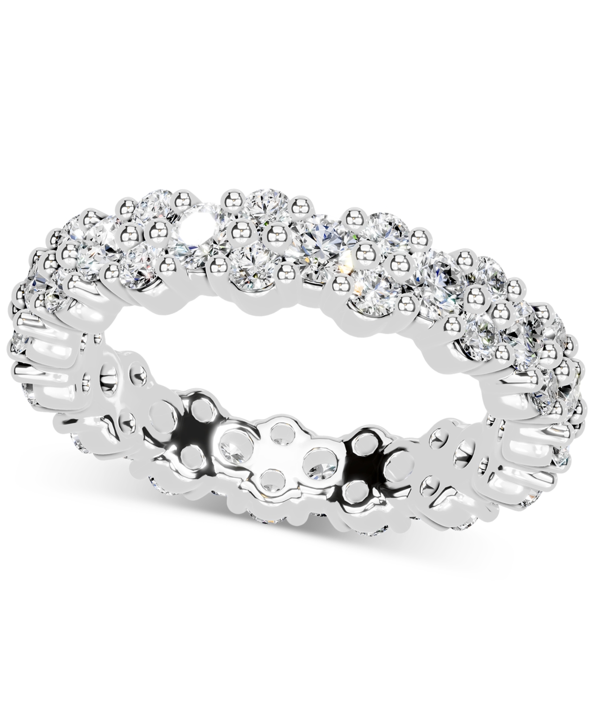 Click here for Diamond Cluster Eternity Band (2 ct. t.w.) in Plat... prices