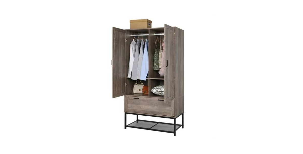 Click here for Slickblue Modern 2-Door Wardrobe Cabinet with Shoe... prices