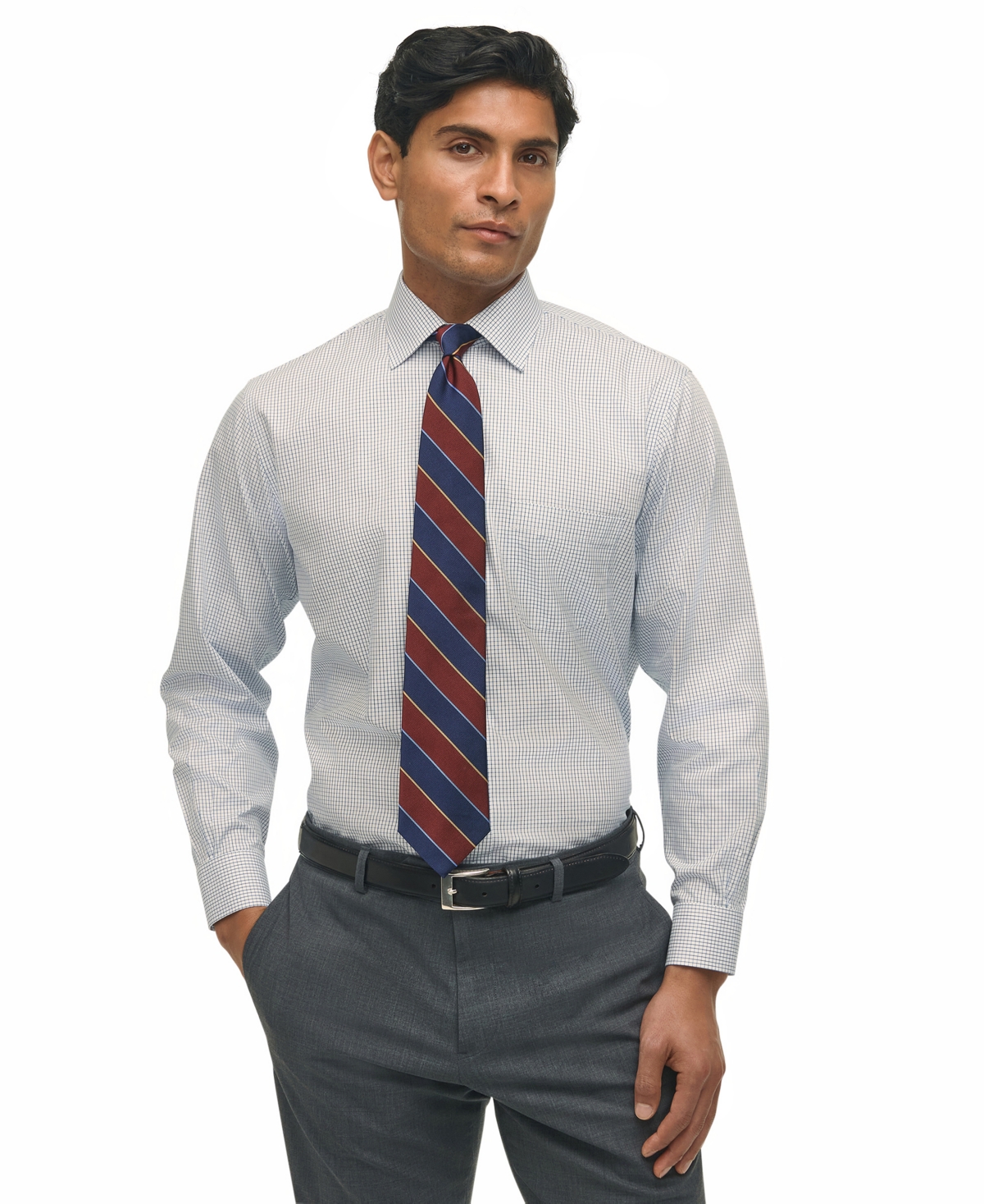 Click here for Mens Regular Fit Non-Iron Polo Button-Down Collar... prices