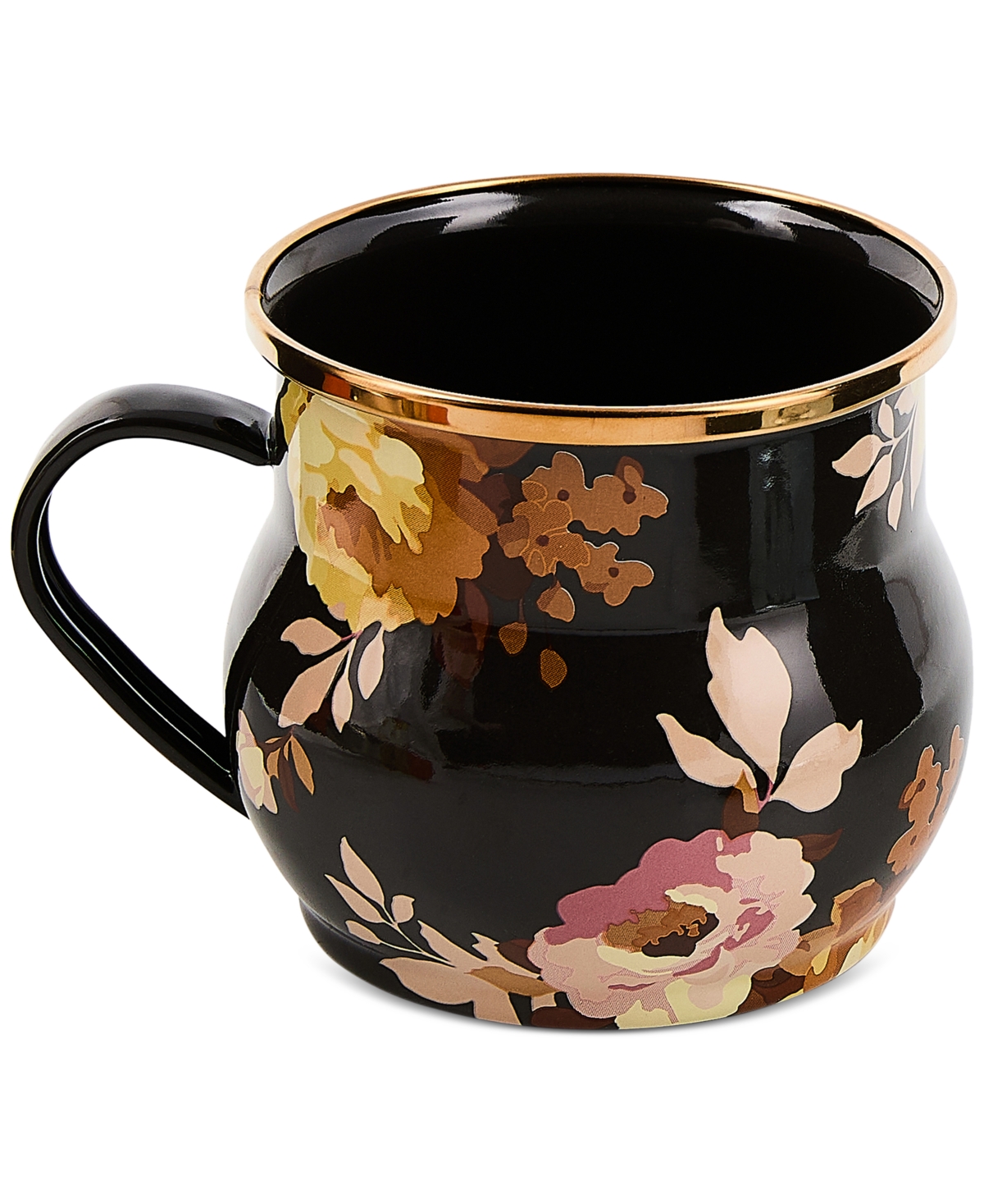 Click here for MacKenzie-Childs Wild Rose Brown Mug - Mocha prices